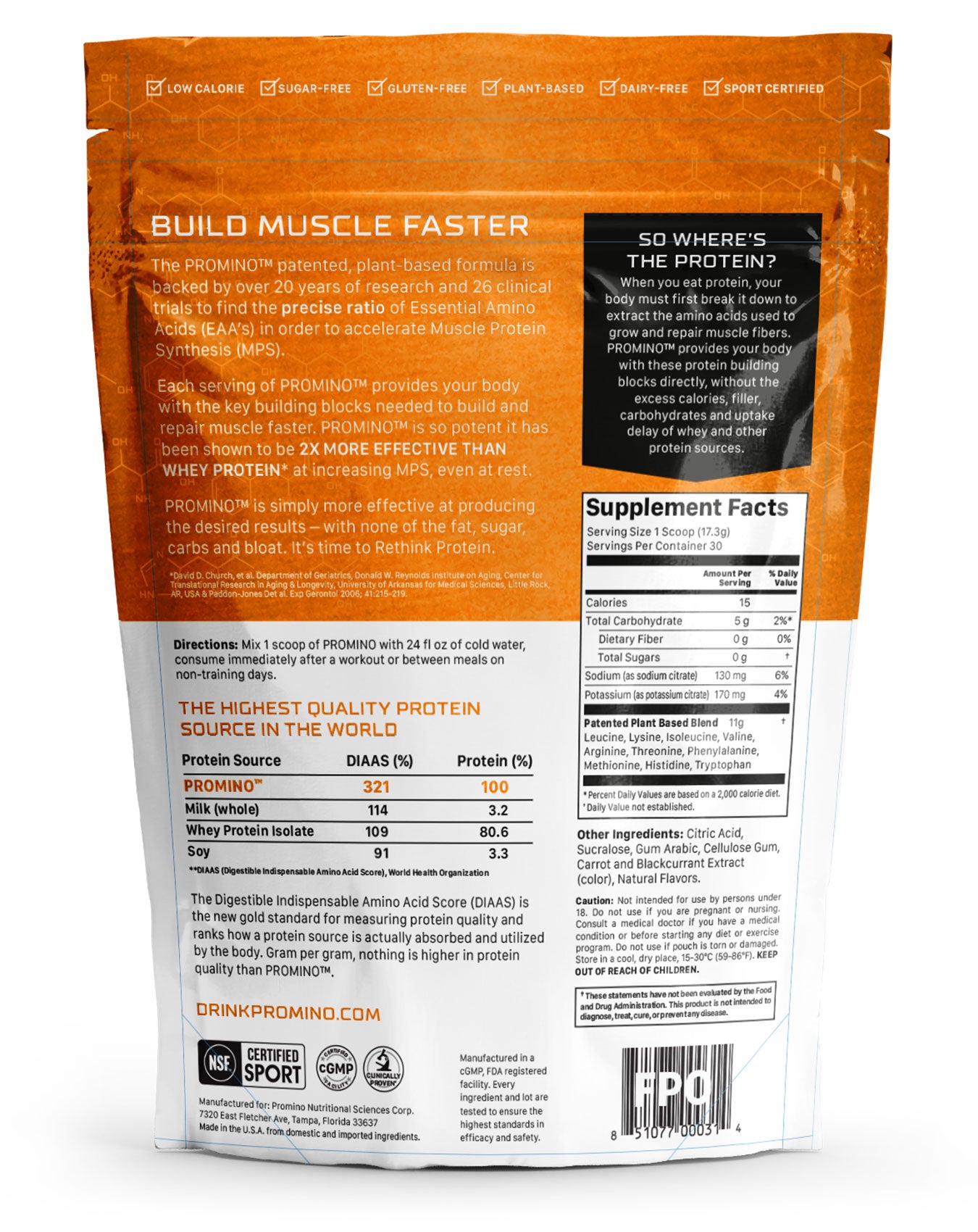 PROMINO™ DRINK MIX ORANGE FLAVOR – Promino Protein